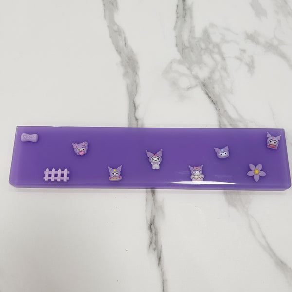 Cute Anime Girl Wrist Rests, Purple Keyboard Wrist Rests - HiJenney